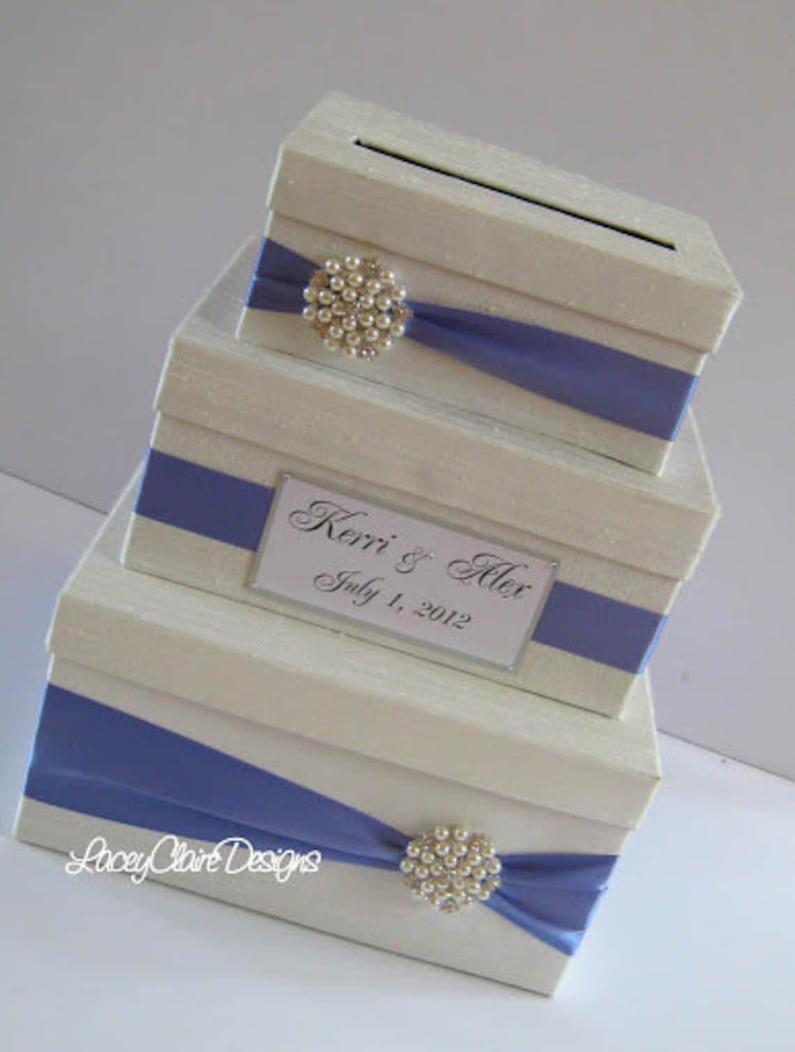 Wedding Gift Box Card Box Wedding Money Holder Black and | Etsy