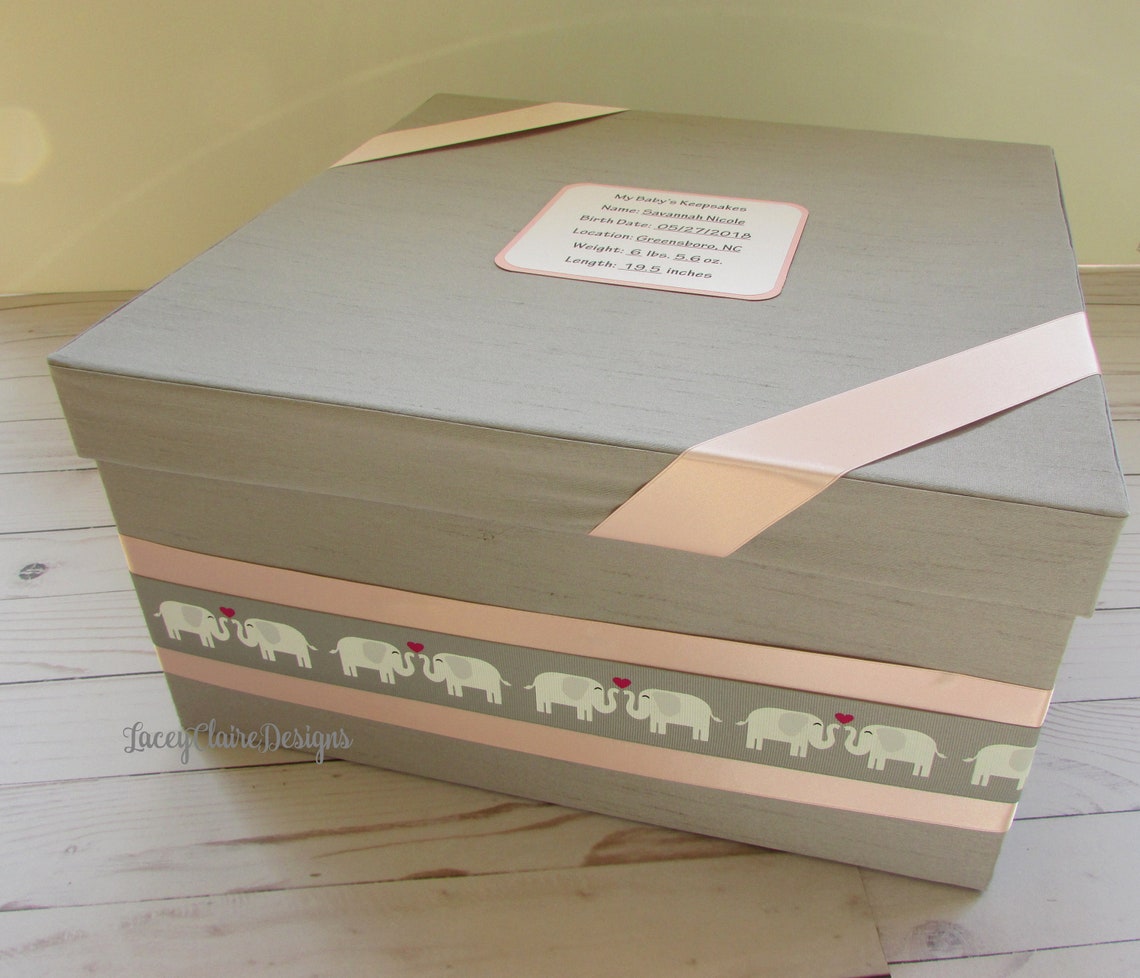 Baby Memory Box Baby Keepsake Box Time Capsule Personalized | Etsy