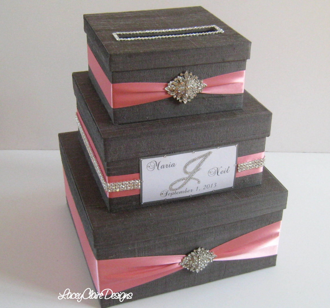 Wedding Gift Box Bling Card Box Rhinestone Money Holder | Etsy