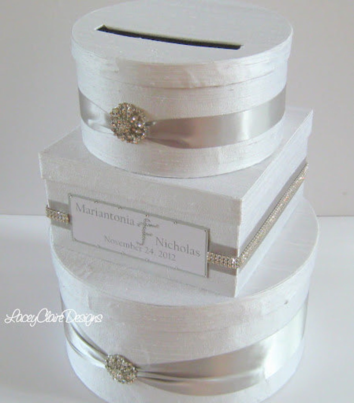 Wedding Gift Box Bling Card Box Rhinestone Money Holder - Etsy