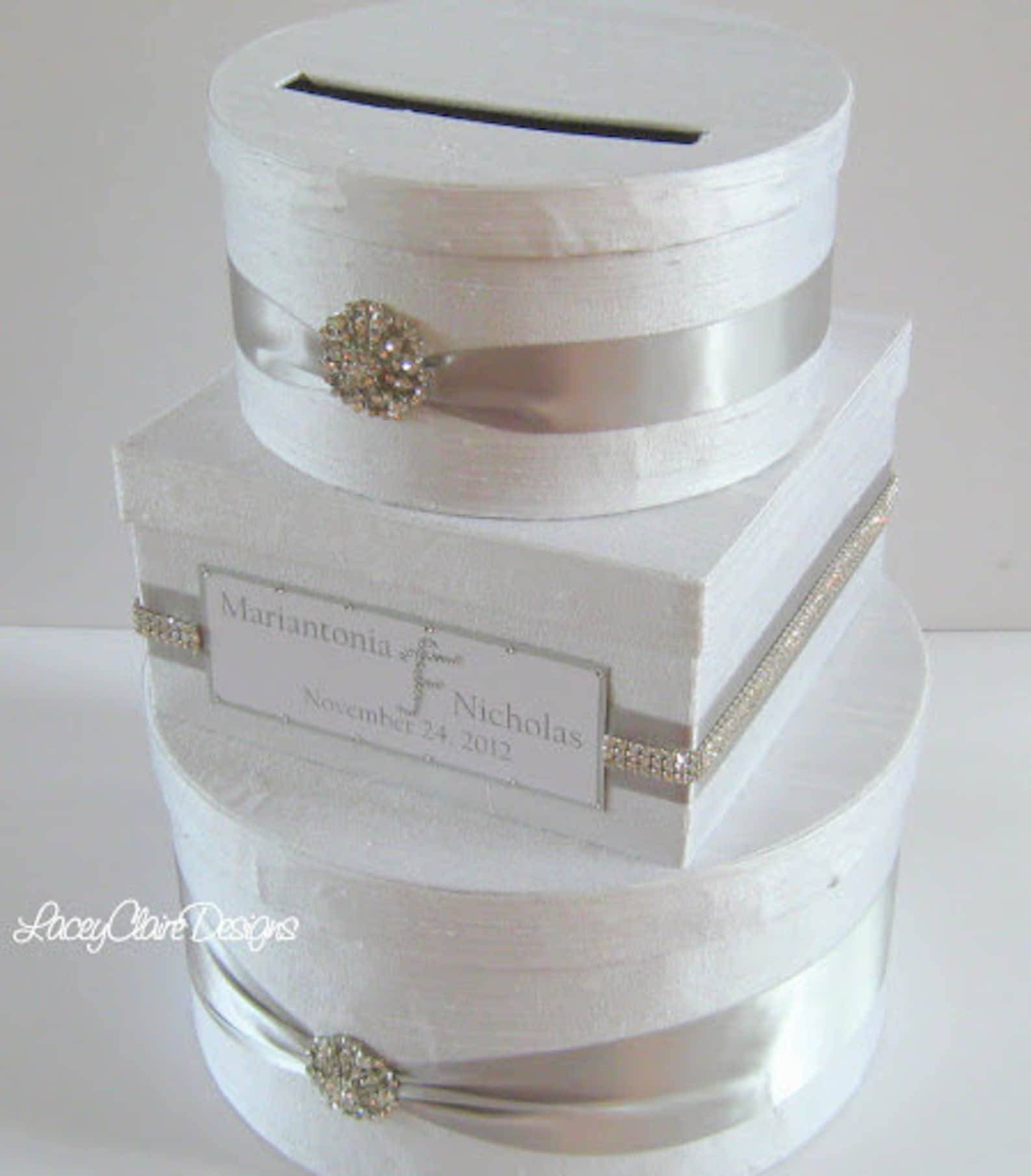 Wedding Gift Box Bling Card Box Rhinestone Money Holder - Etsy