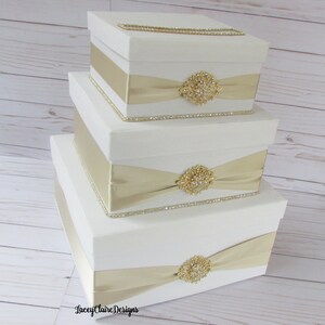 Wedding Card Box, Bling Card Box, Gold Card Box, Box for Cards, Card ...