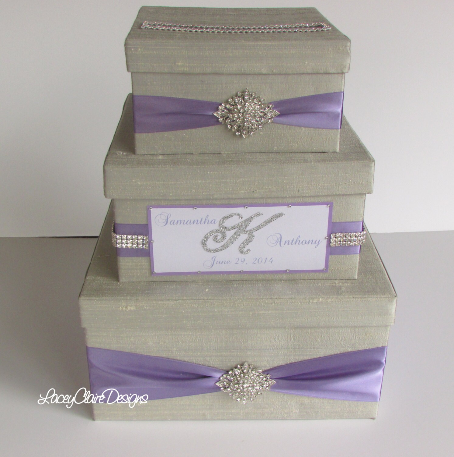 Wedding Gift Box Bling Card Box Rhinestone Money Holder - Etsy