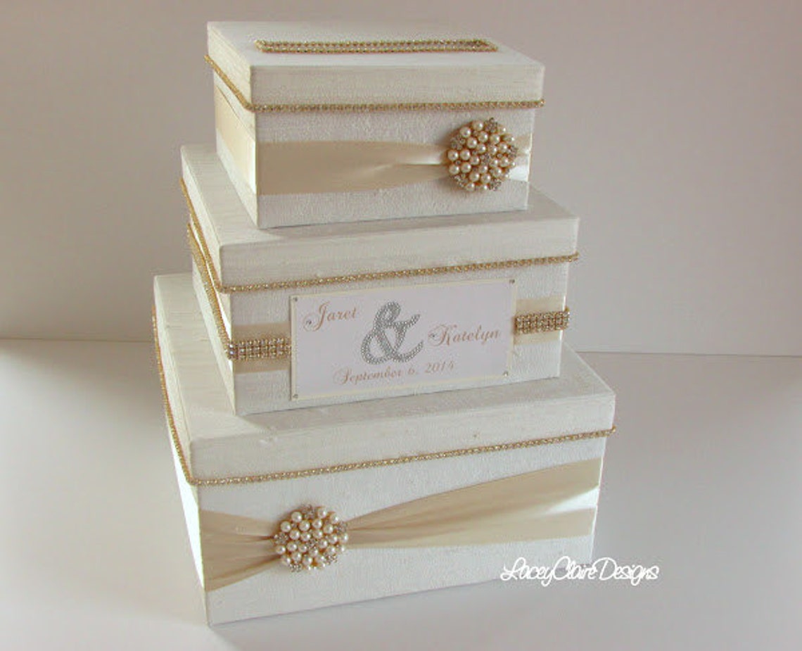 Wedding Card Box, Bling Card Box, Rhinestone Money Holder, Unique ...