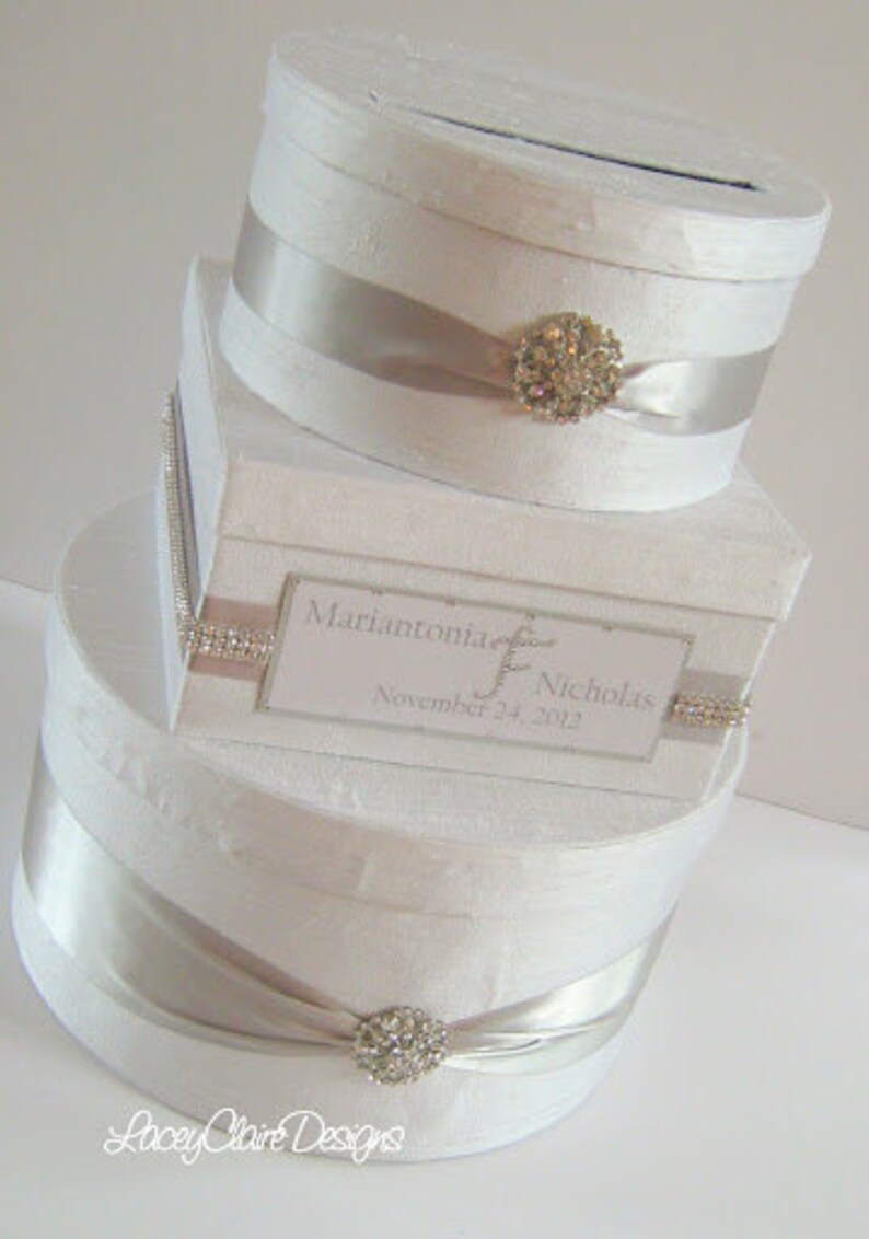 Wedding Gift Box Bling Card Box Rhinestone Money Holder | Etsy