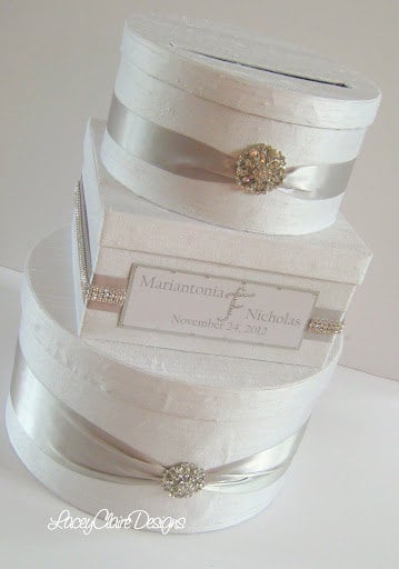 Wedding Gift Box Bling Card Box Rhinestone Money Holder | Etsy