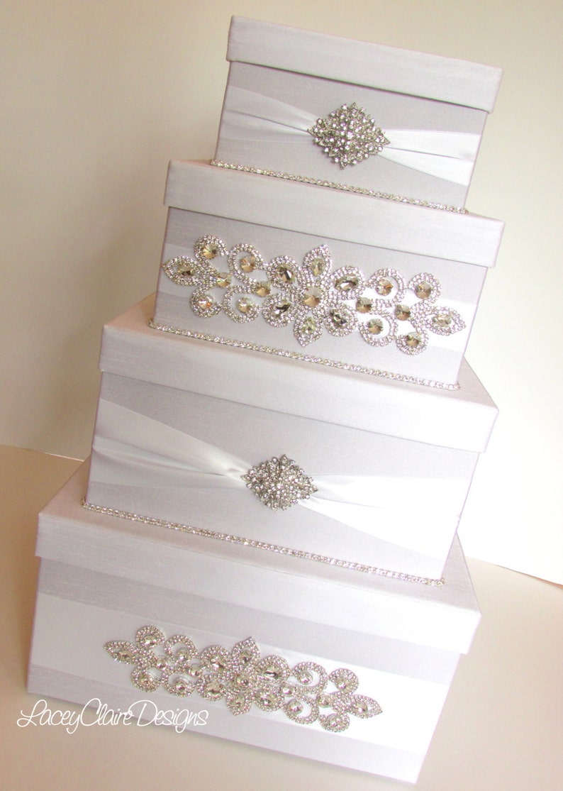Wedding Card Box, Large Box for Cards, White Wedding Card Box, Money ...
