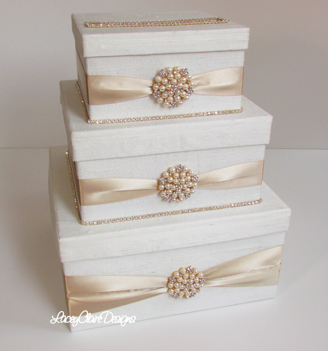 Wedding Card Box Bling Card Box Rhinestone Money Holder - Etsy