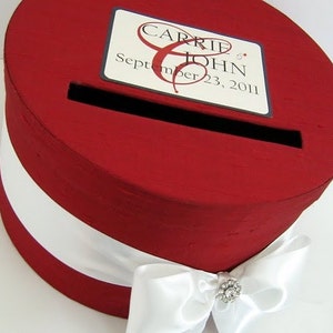 Red Wedding Card Box, Custom Card Holder, Box for Cards, Wedding Money ...