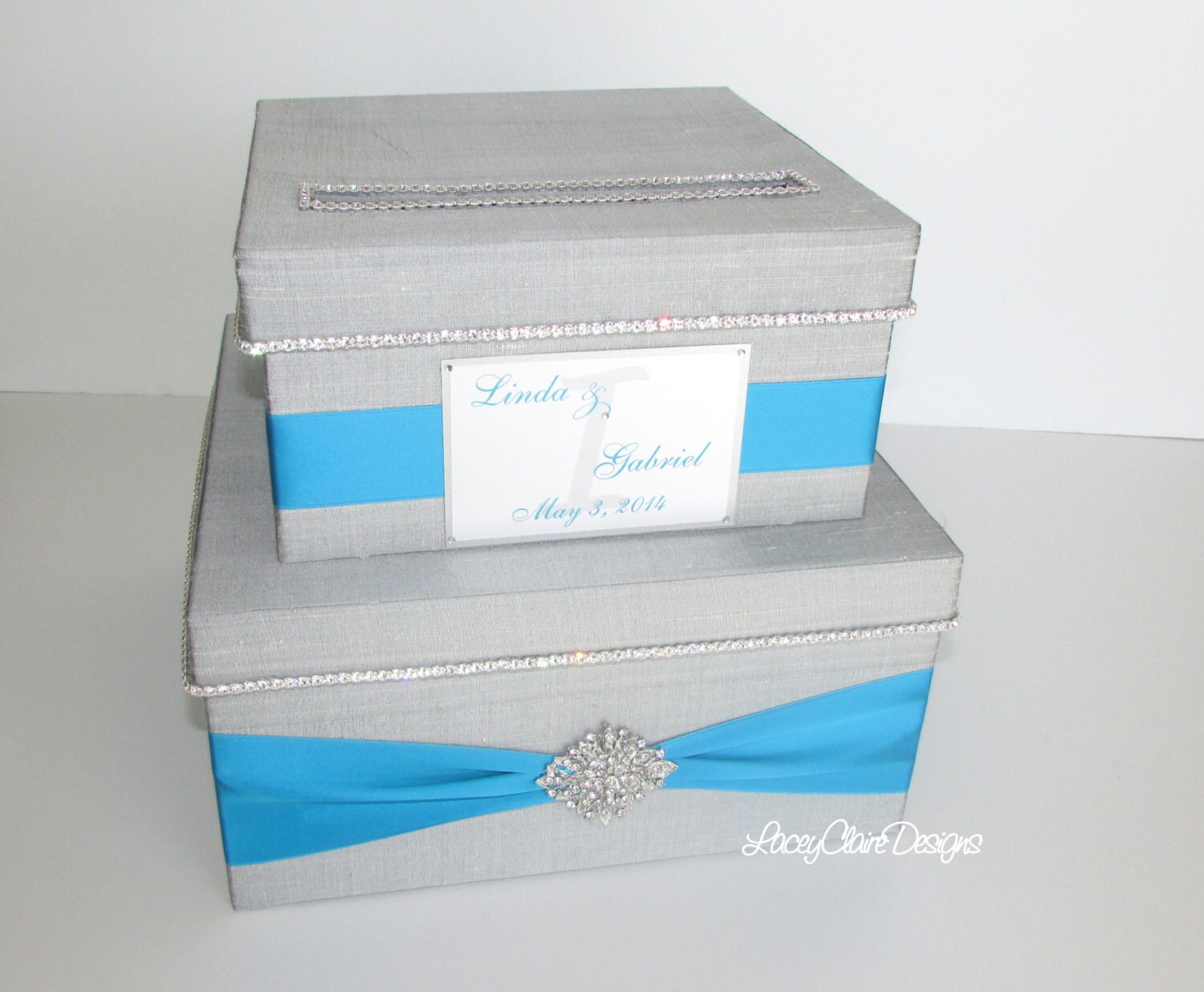 Wedding Card Box Silver Box for Cards Card Holder Money | Etsy