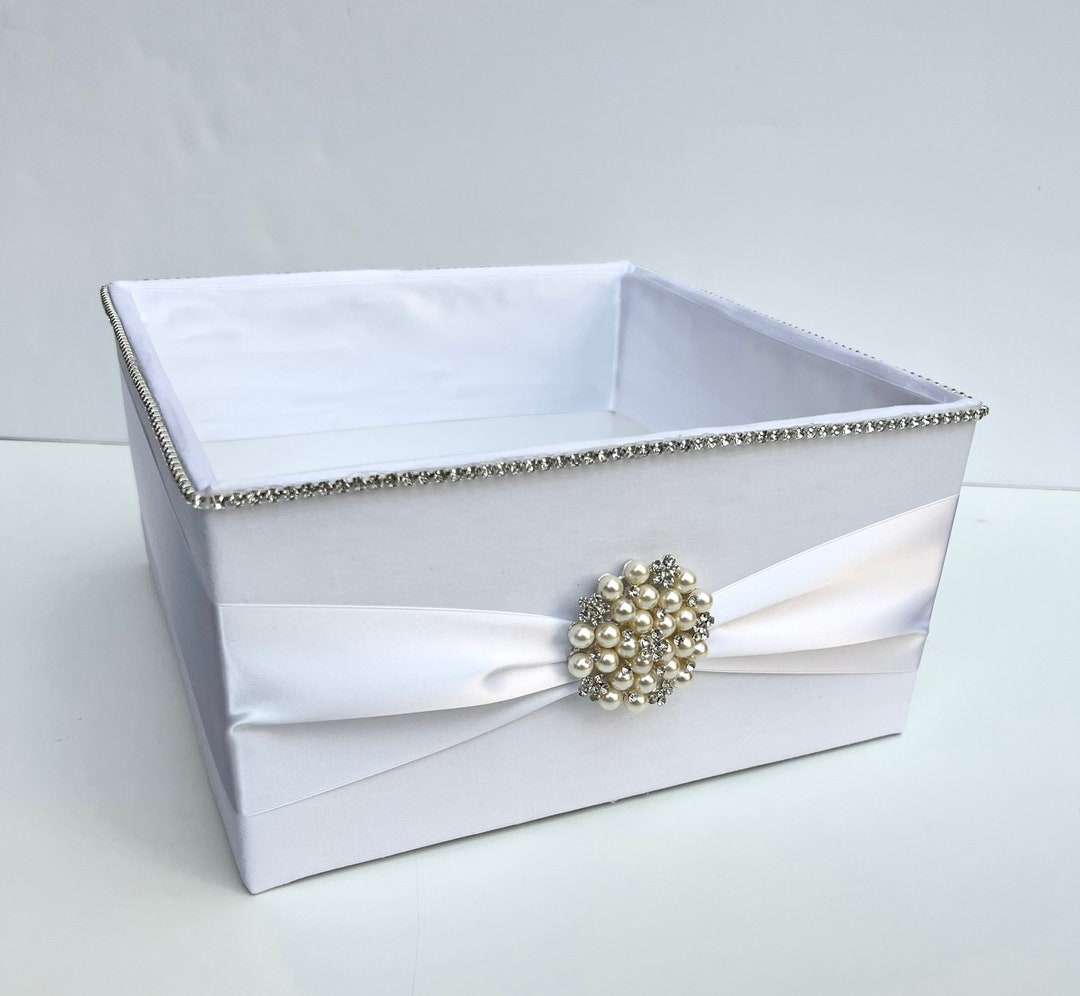 Wedding Box, Program Box, Program Basket, White Wedding, Open Card Box ...