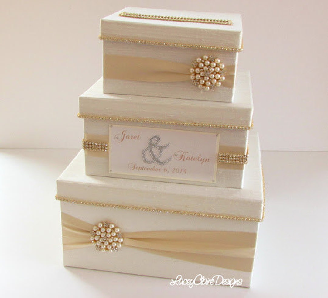 Wedding Card Box, Bling Card Box, Rhinestone Money Holder, Unique ...