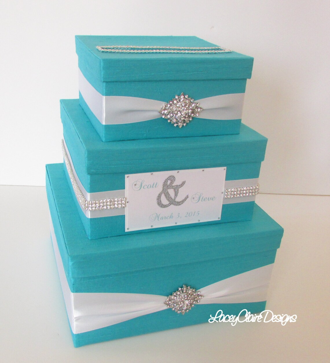 Wedding Gift Box Bling Card Box Rhinestone Money Holder | Etsy