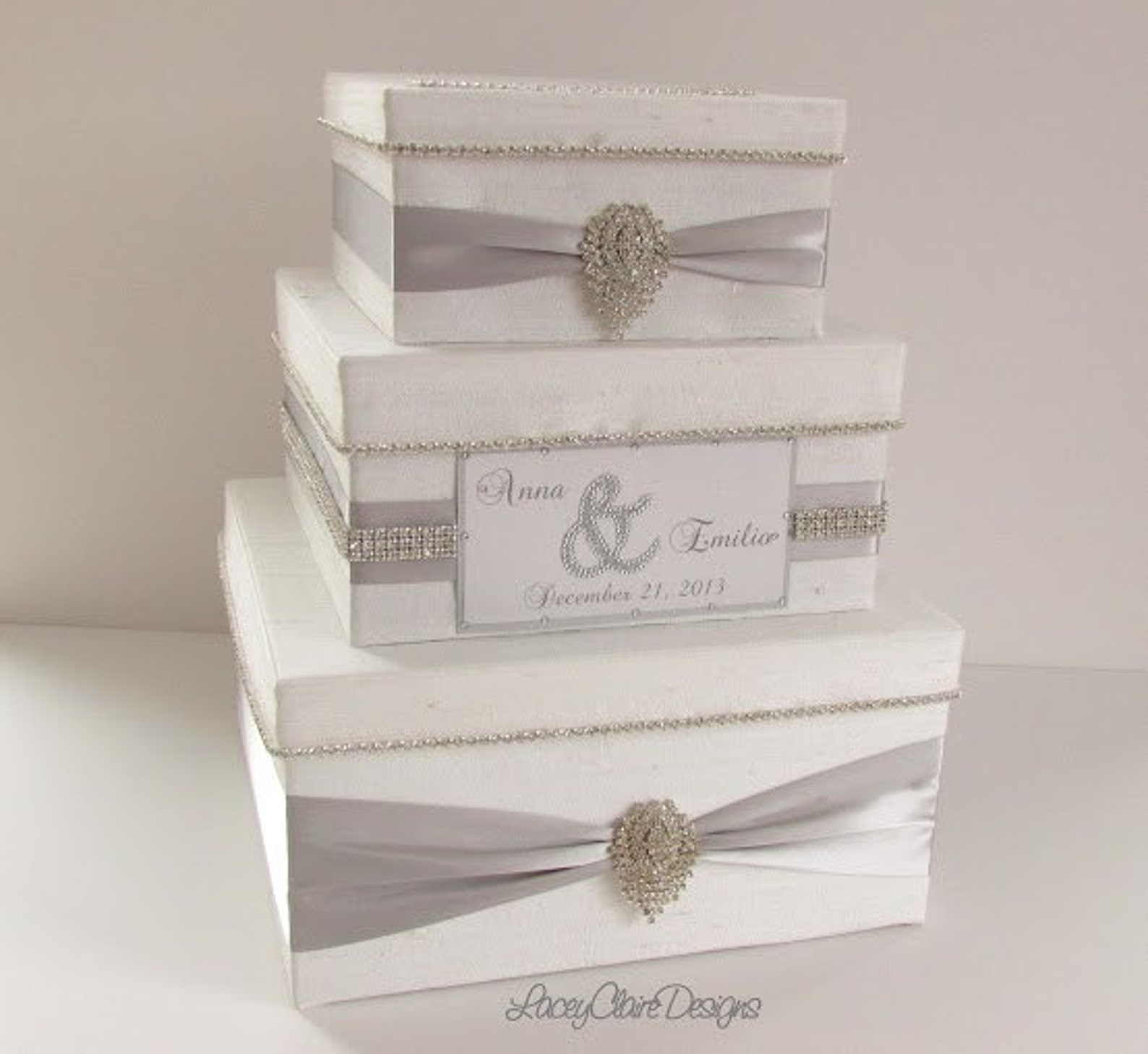White Wedding Card Box, Box for Wedding Cards, Bling Card Box, Wedding ...
