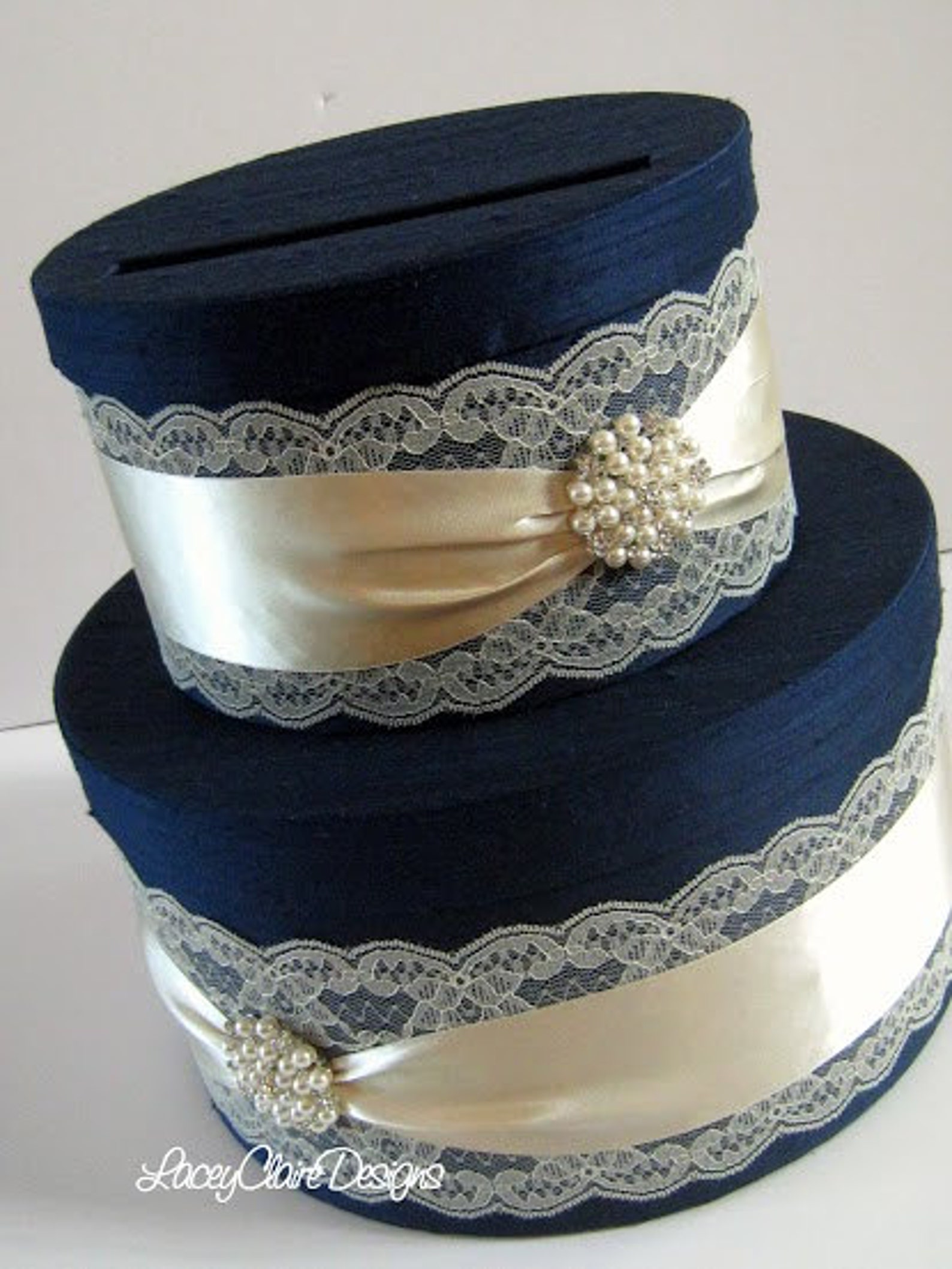 Navy Wedding Card Box Secure Card Holder Money Box Box for - Etsy