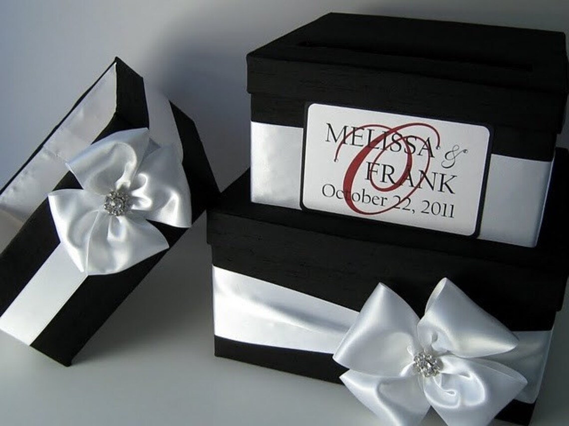 Program Box Black and White Program Basket Box for Favors - Etsy