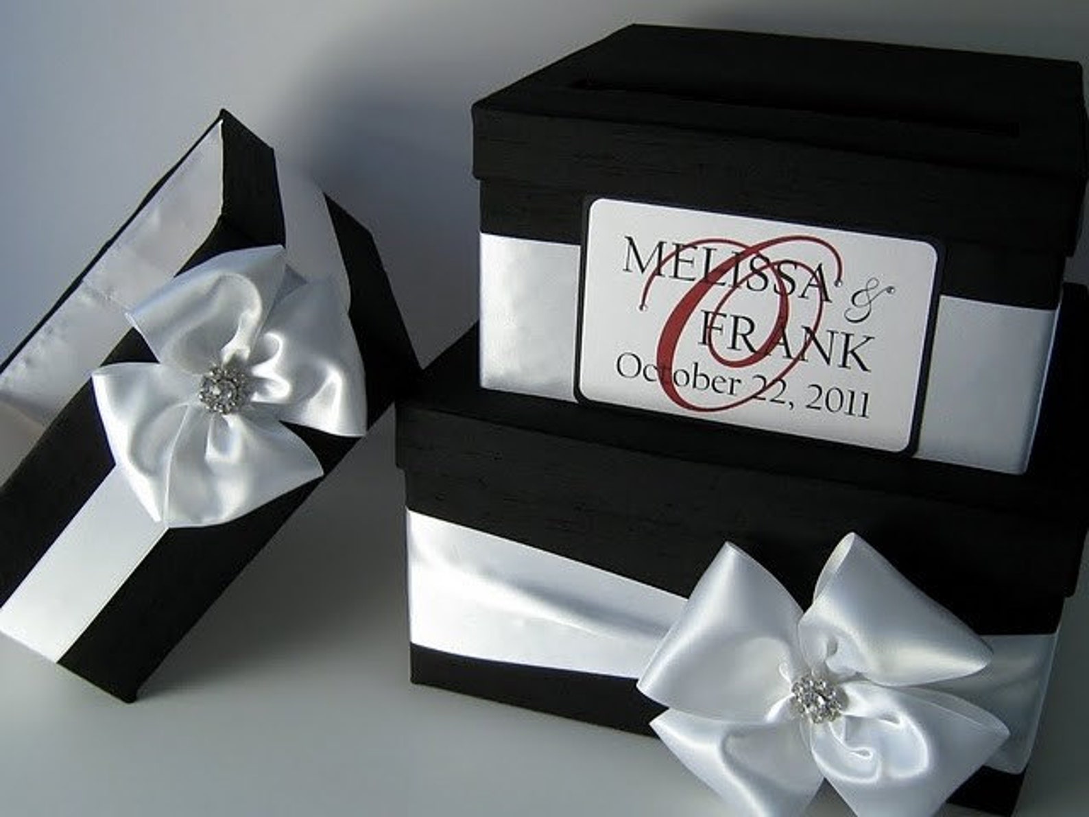 Program Box Black and White Program Basket Box for Favors | Etsy