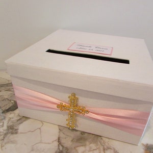 Communion Card Box, Money Holder, Baptism Card Box, Christening Card ...