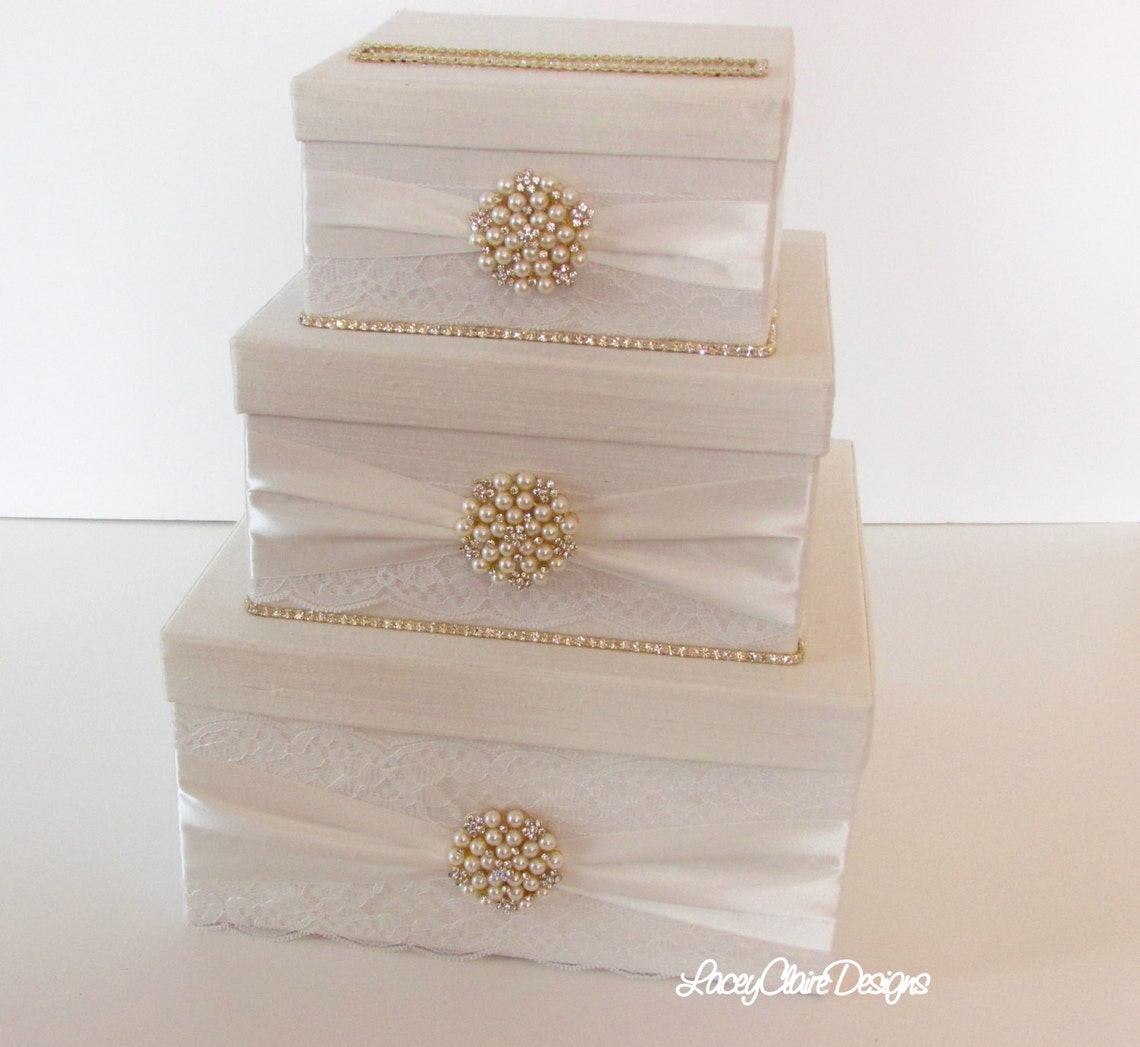 Wedding Card Box Bling Card Box Gold Card Box Lace Card - Etsy