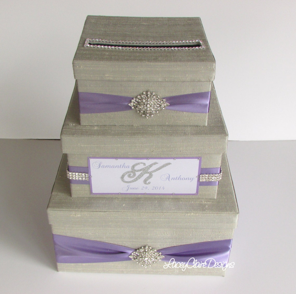 Wedding Gift Box Bling Card Box Rhinestone Money Holder - Etsy