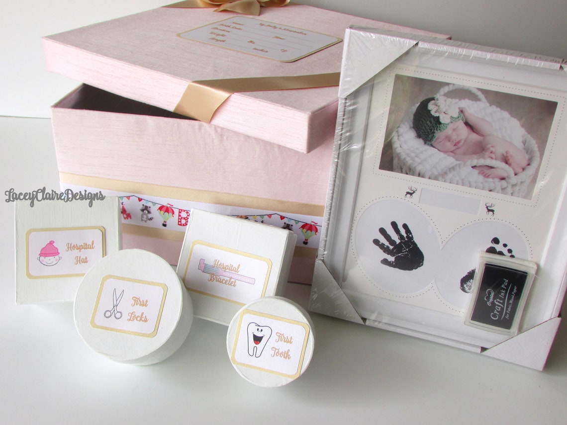 Baby Keepsake Box Newborn Baby Girl Gift Baby Memory Box | Etsy