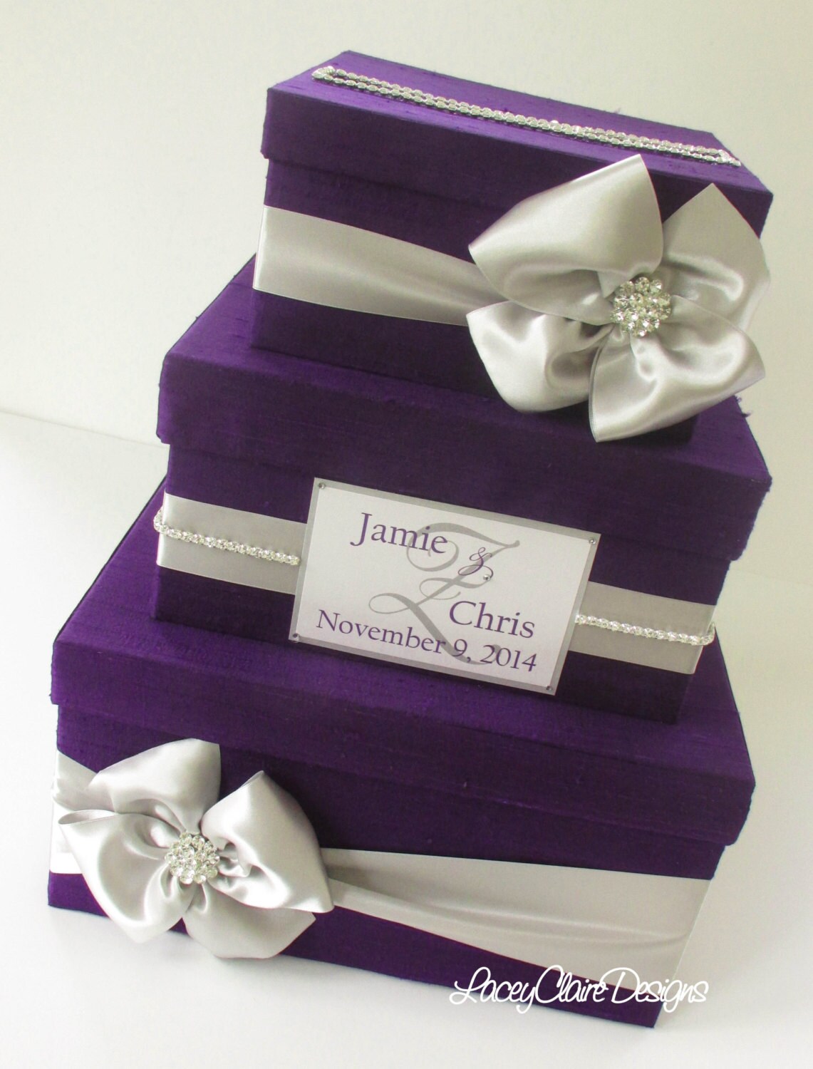 Wedding Gift Box Card Box for Wedding Purple Wedding Card - Etsy