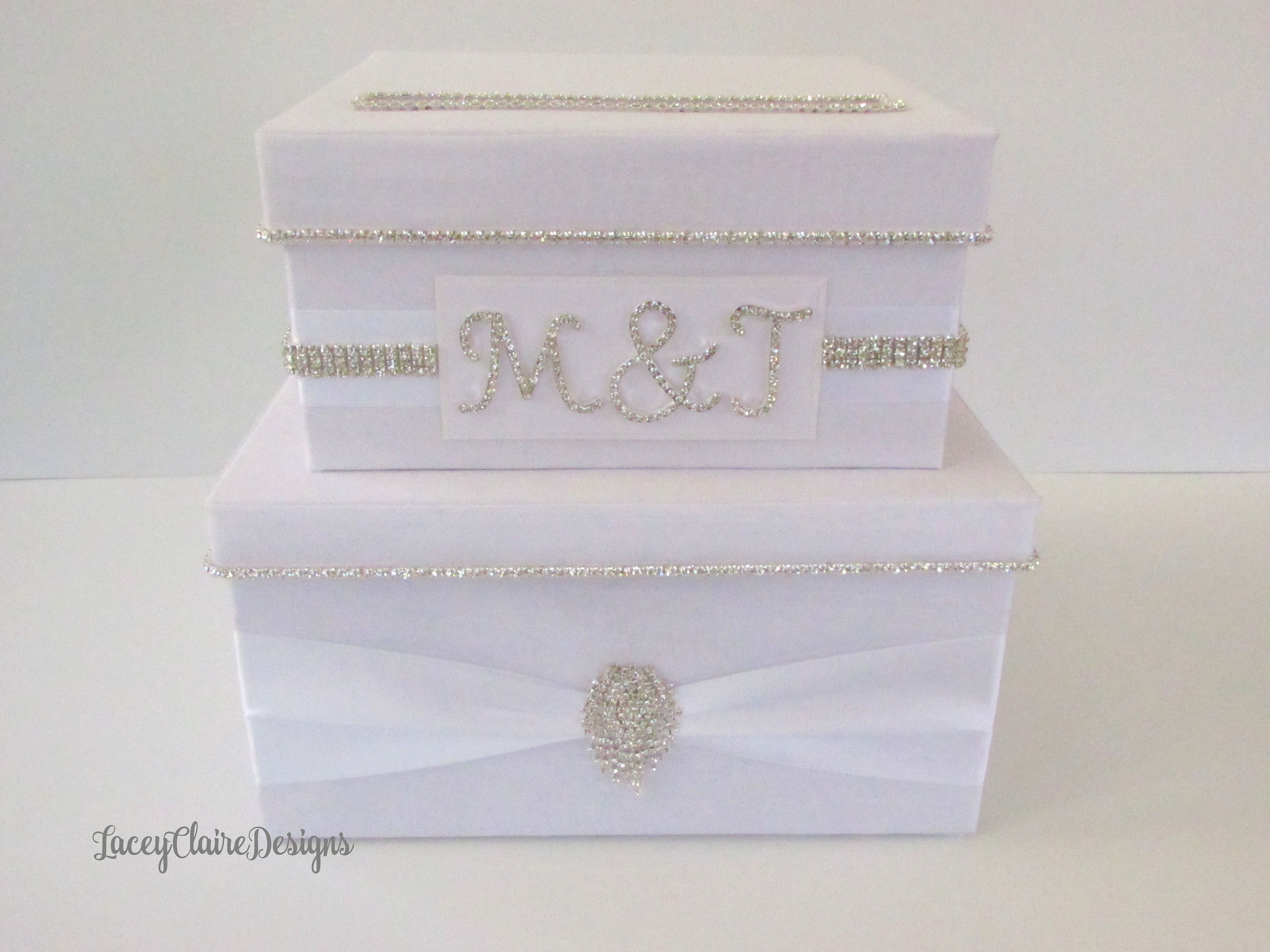 Wedding Card Box Bling Card Box Rhinestone Money Holder | Etsy