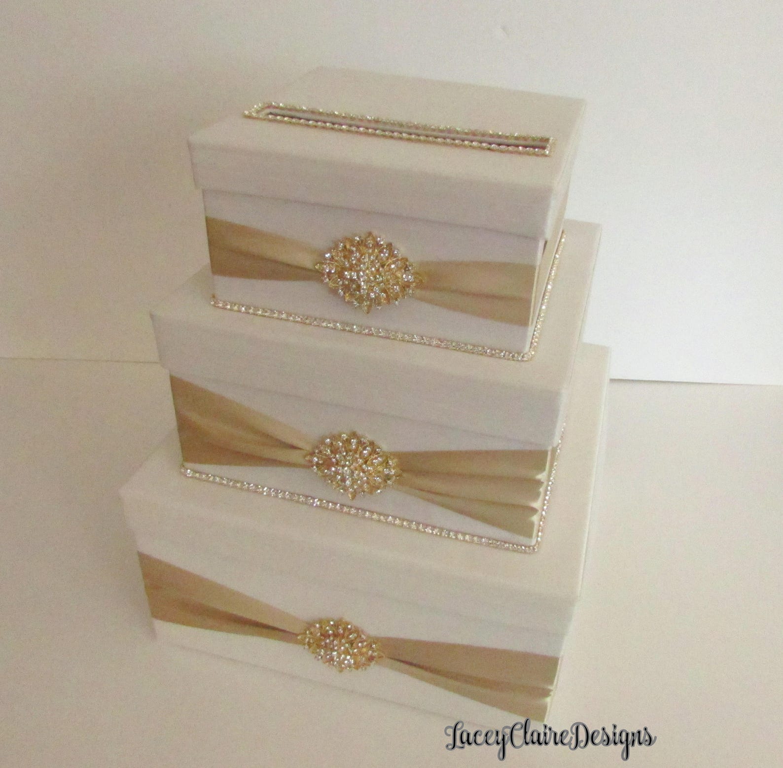 Wedding Card Box Bling Card Box Gold Card Box Box for | Etsy