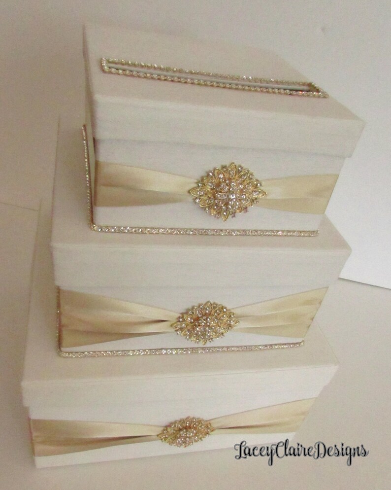 Wedding Card Box Bling Card Box Gold Card Box Box for - Etsy
