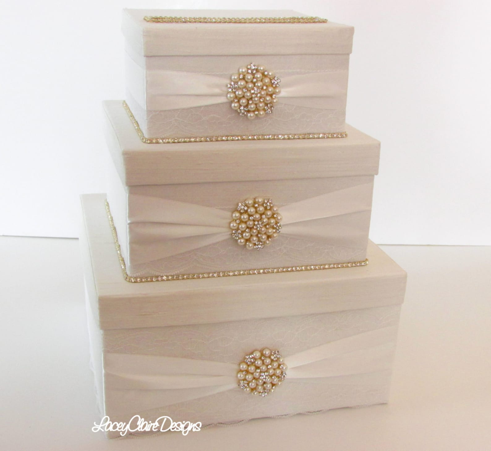 Wedding Card Box Bling Card Box Gold Card Box Lace Card | Etsy