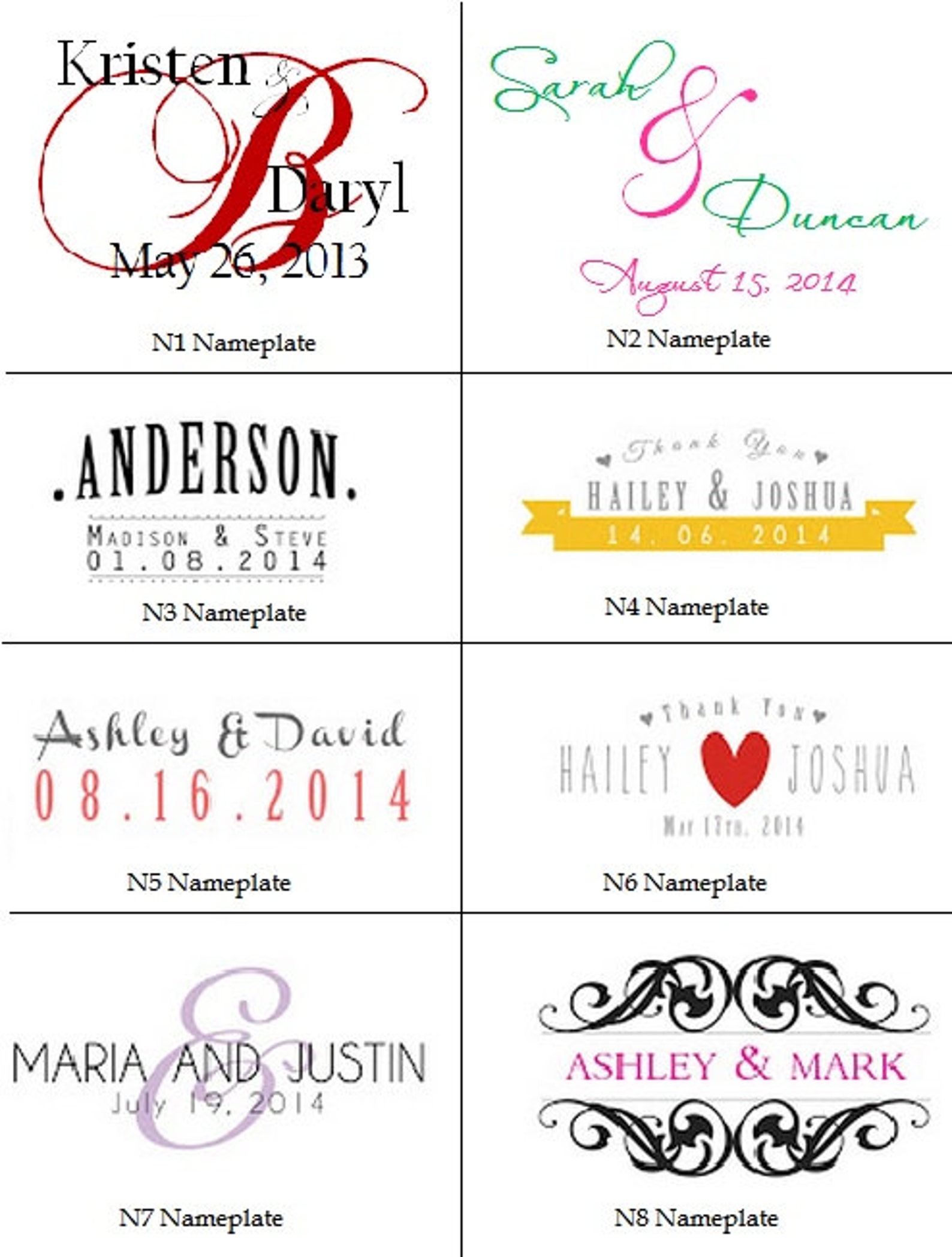 Personalized Nameplate - to Be Purchased With Custom Orders ONLY - Etsy