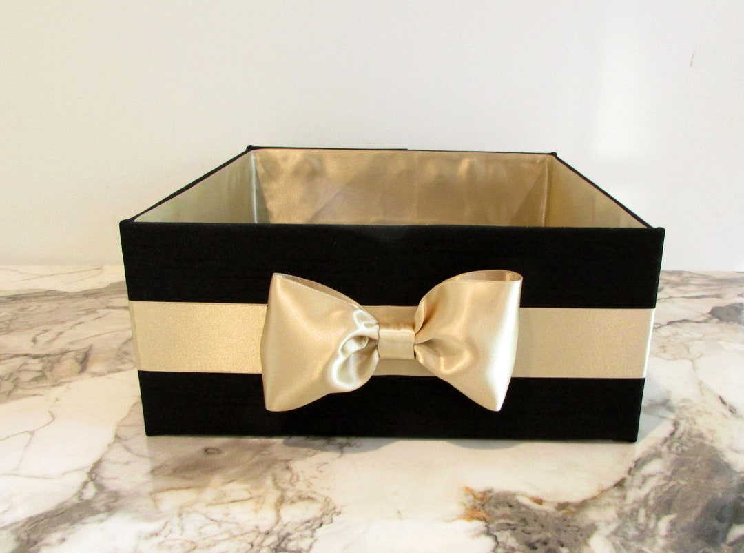 Wedding Toiletries Box, Bathroom Basket, Black Tie, Container for ...