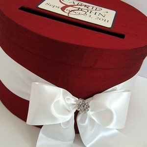 Red Wedding Card Box, Custom Card Holder, Box for Cards, Wedding Money ...