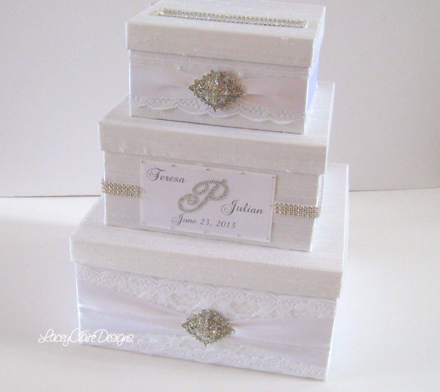 Laced Wedding Card Box Custom Card Box Money Box Wedding | Etsy