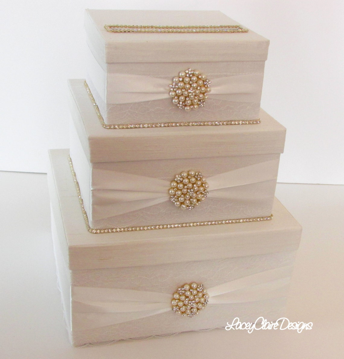 Wedding Card Box Bling Card Box Gold Card Box Lace Card - Etsy