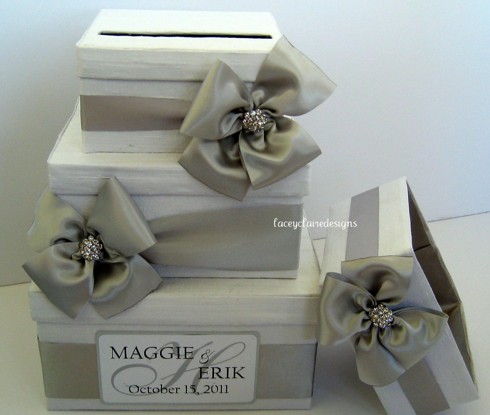 Wedding Card Box, Money Card Box, Gift Card Box, Card Holder, White ...