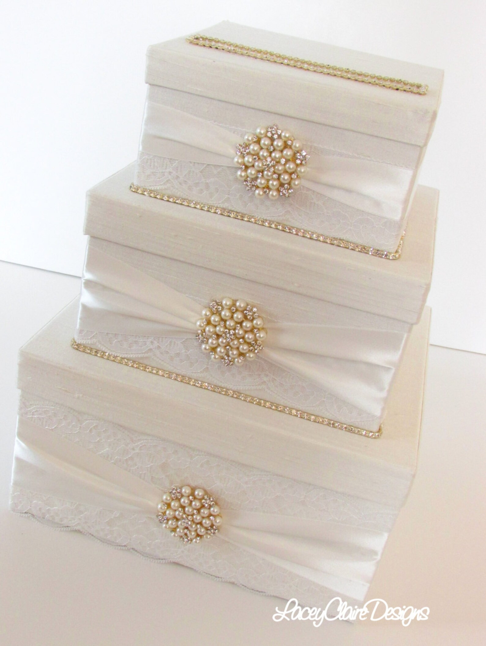 Wedding Card Box Bling Card Box Lace Card Box Rhinestone - Etsy