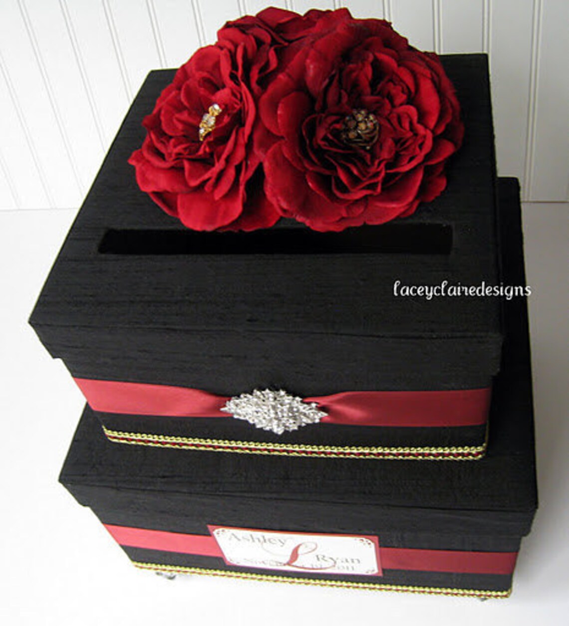 Red and Black Card Box Vintage Wedding Card Box Money - Etsy Canada