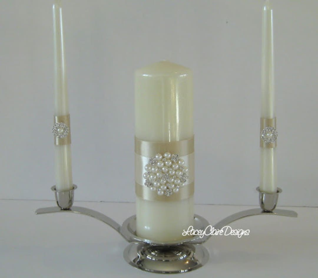 Unity Candle Set, Wedding Unity Candle, Unity Candle Holder, Unity ...