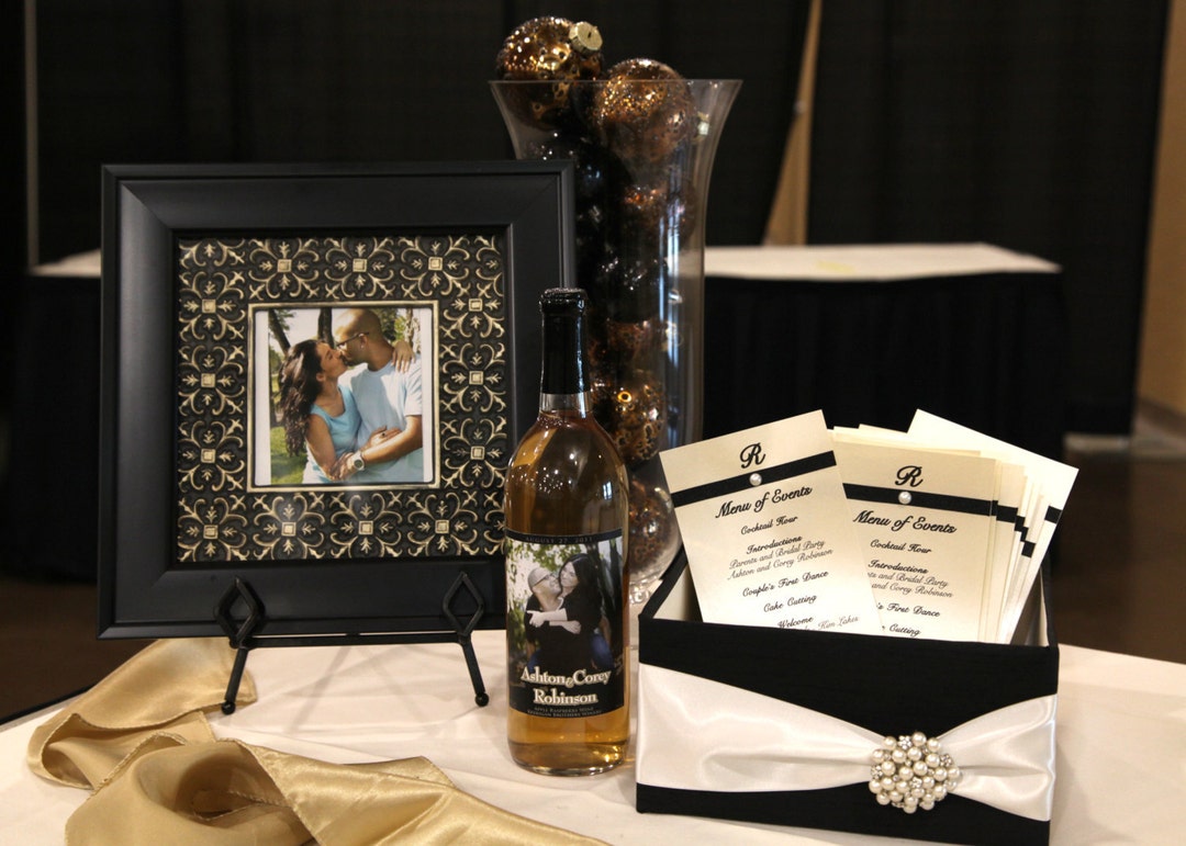 Wedding Program Box, Amenities Box, Favor Holder, Bubble Holder ...