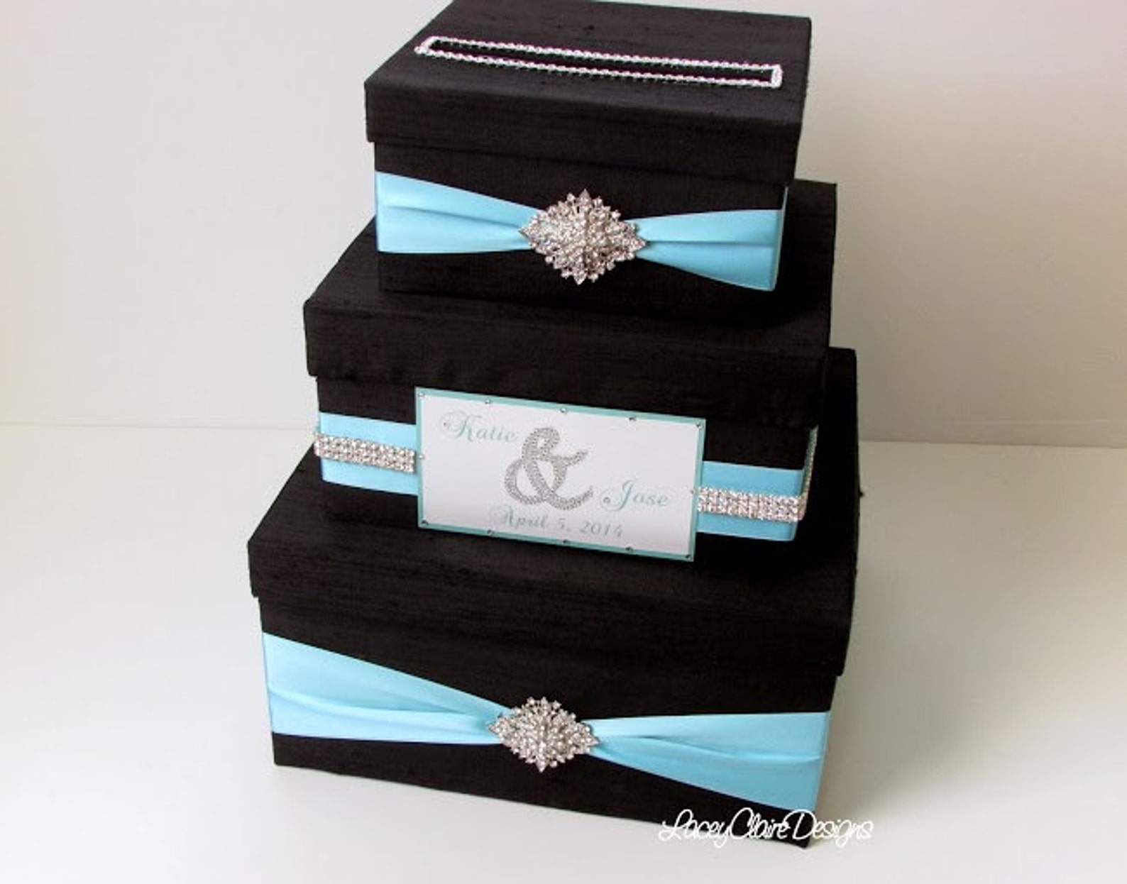 Wedding Gift Box Bling Card Box Rhinestone Money Holder - Etsy