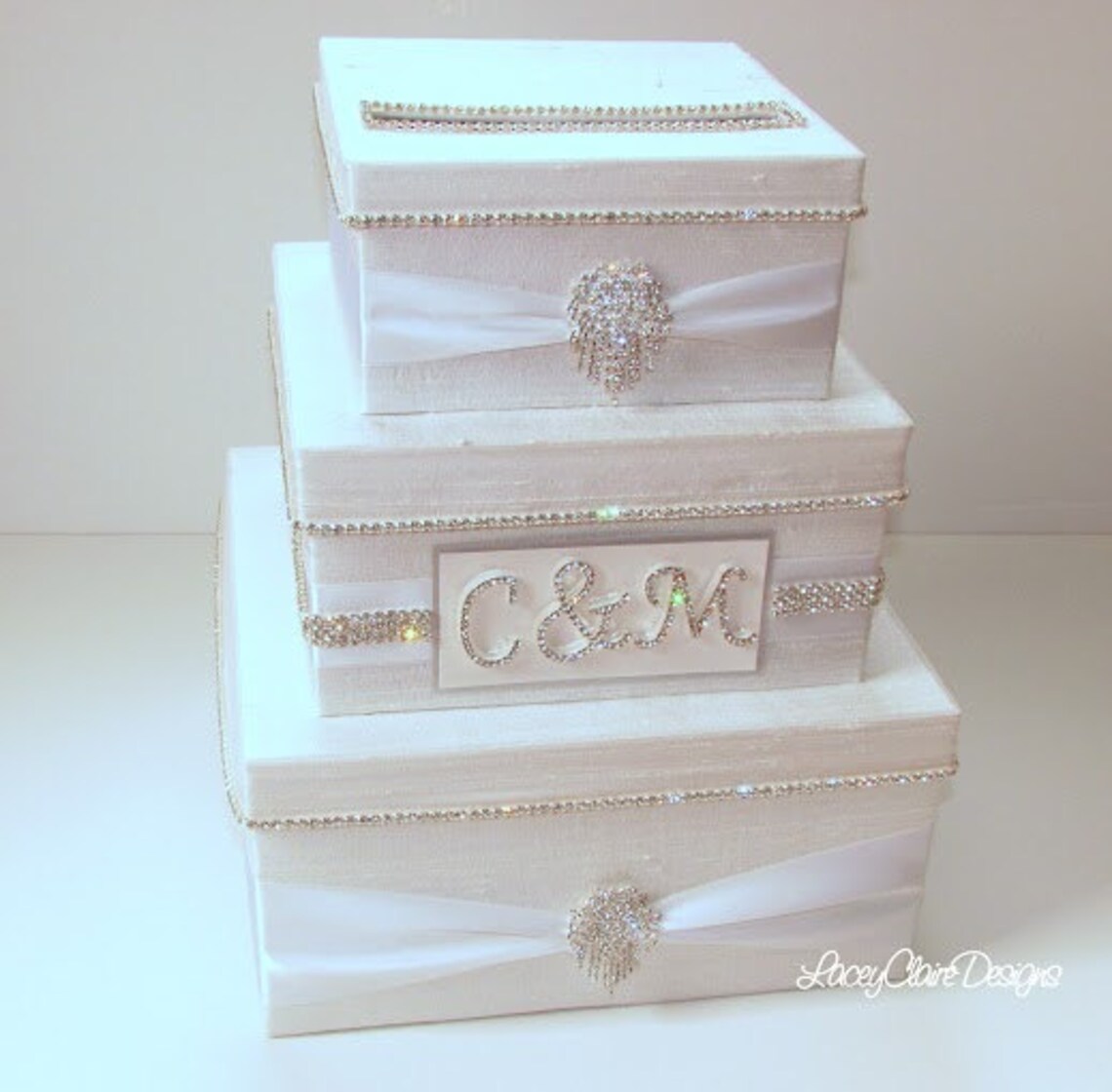 Wedding Card Box, Box for Cards, Bling Card Box, Rhinestone Money ...