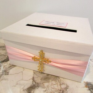Communion Card Box, Money Holder, Baptism Card Box, Christening Card ...