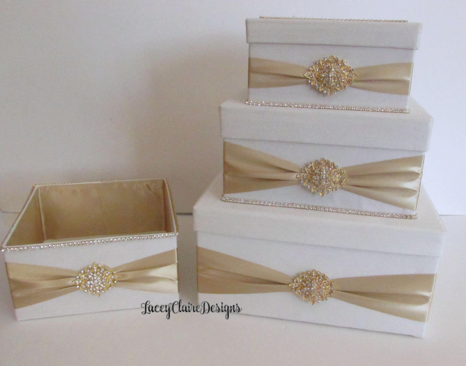 Wedding Card Box Bling Card Box Gold Card Box Box for | Etsy