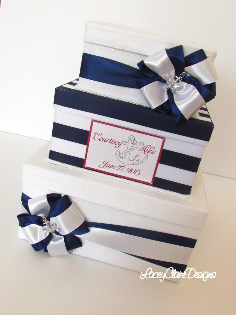 Nautical Wedding Card Box Beach Themed Wedding Money Box - Etsy