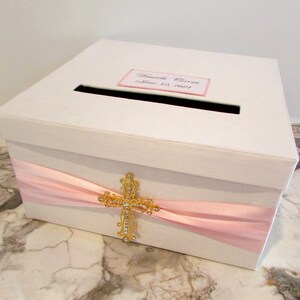 Communion Card Box, Money Holder, Baptism Card Box, Christening Card ...