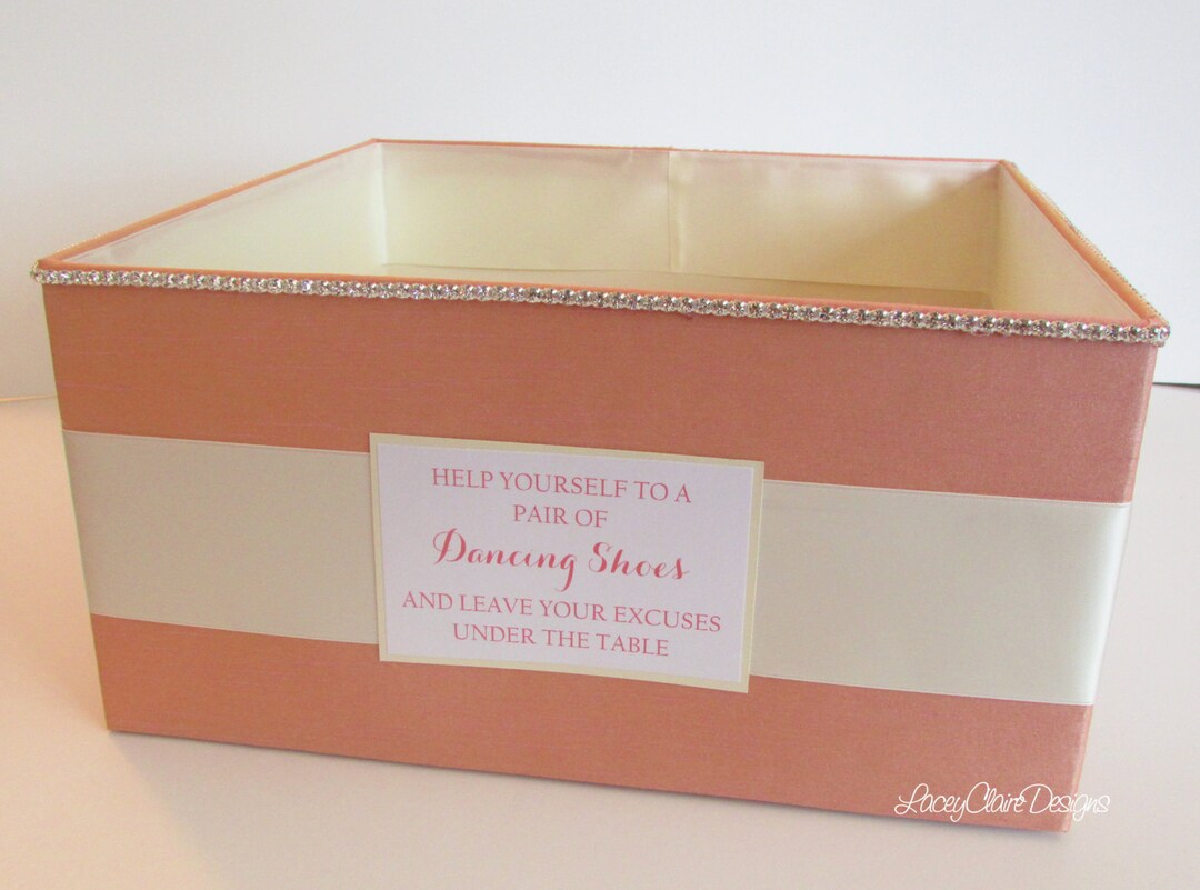 Flip Flop Box, Peach Wedding Box, Dancing Shoes Holder, Shawl Box ...
