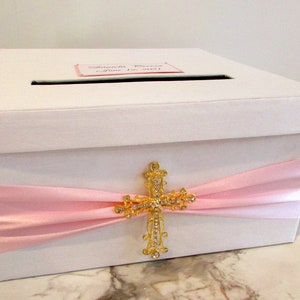 Communion Card Box, Money Holder, Baptism Card Box, Christening Card ...