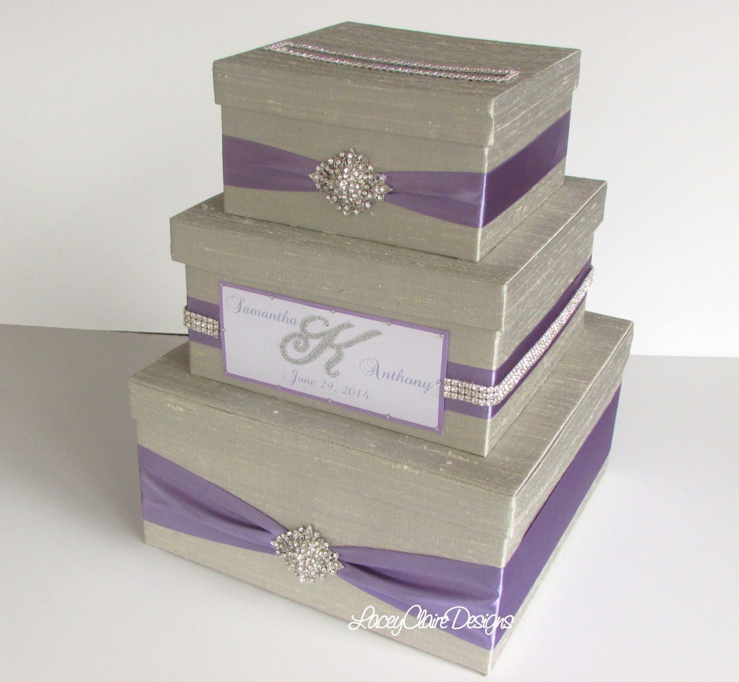 Wedding Gift Box Bling Card Box Rhinestone Money Holder - Etsy