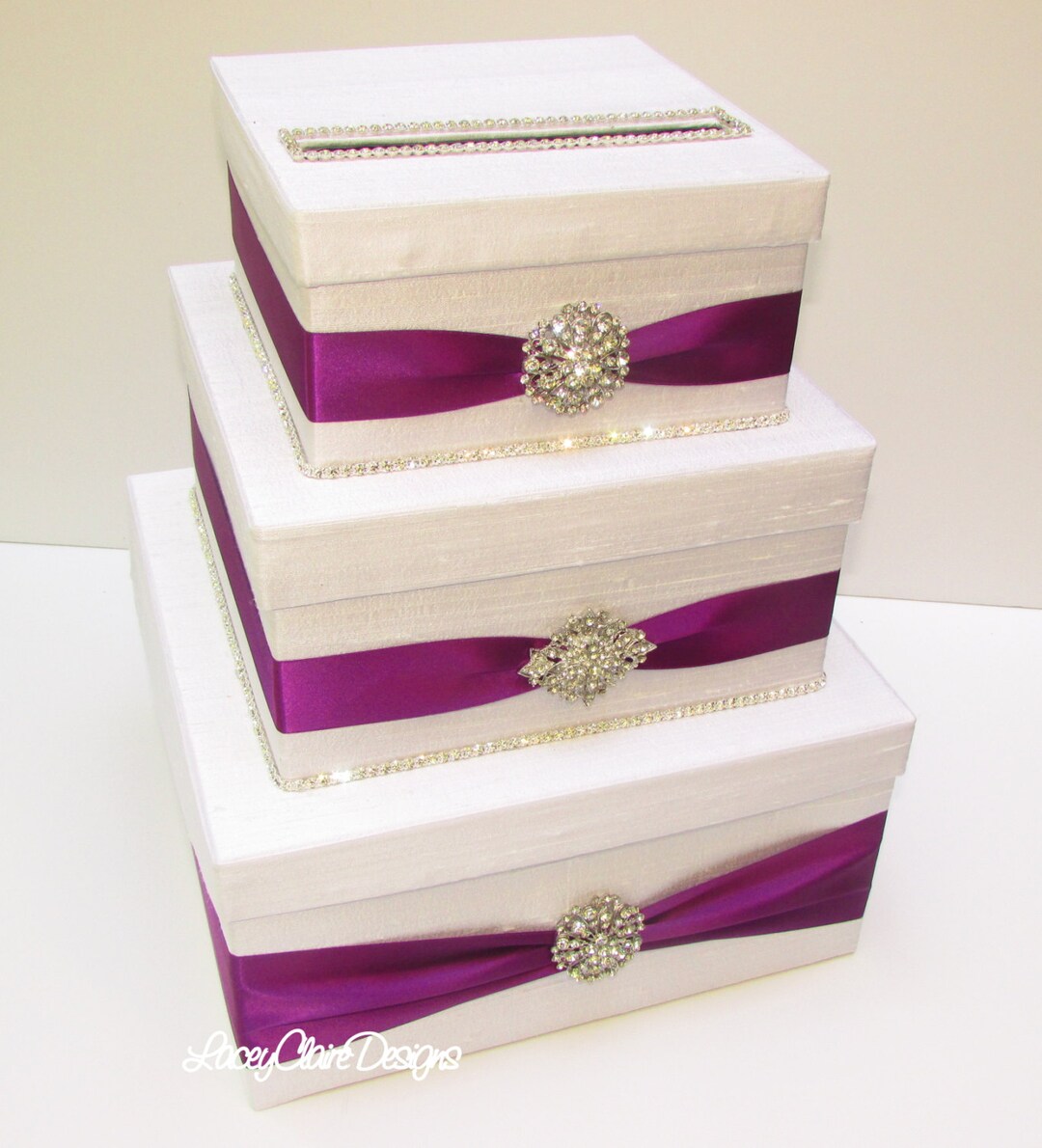 Wedding Card Box, Bling Card Box, Rhinestone Money Holder Custom Made ...
